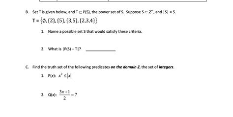 Solved B Set T Is Given Below And T⊆ps The Power Set Of