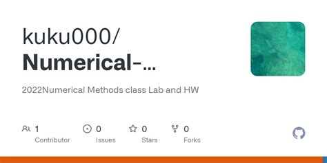 GitHub Kuku Numerical Methods Numerical Methods Class Lab And HW