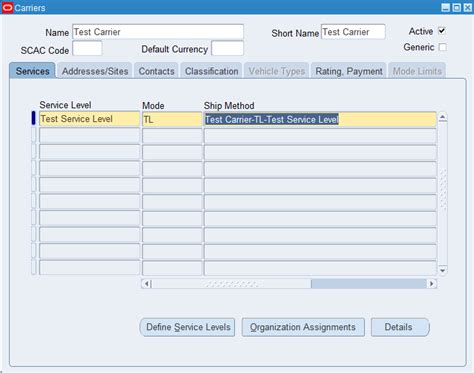 defining shipping method in oracle learn oracle