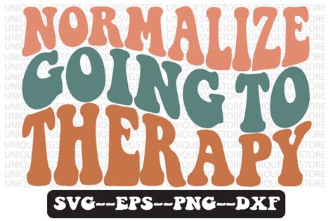 Normalize Going To Therapy Wavy Svg Graphic By Uniquesvgstore