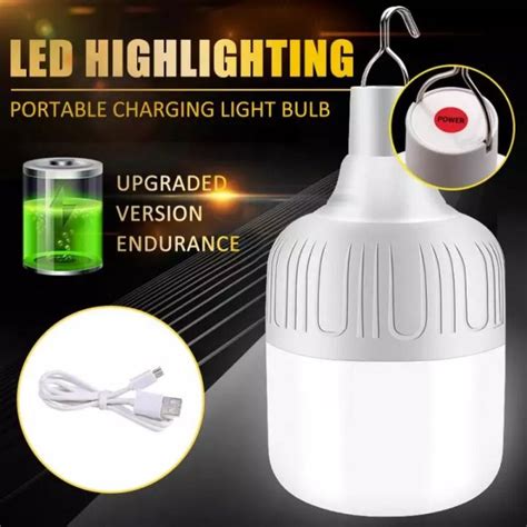 Modes Rechargeable Usb Led Light Bulb Lamp Emergency Chargeable Light Outdoor Bulb Portable