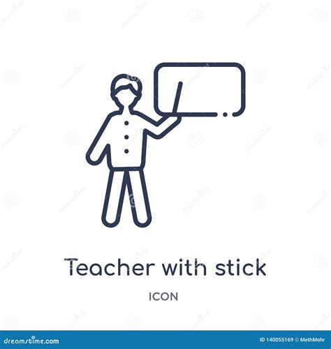 Linear Teacher Icon From Education Outline Collection Thin Line Teacher Vector Isolated On