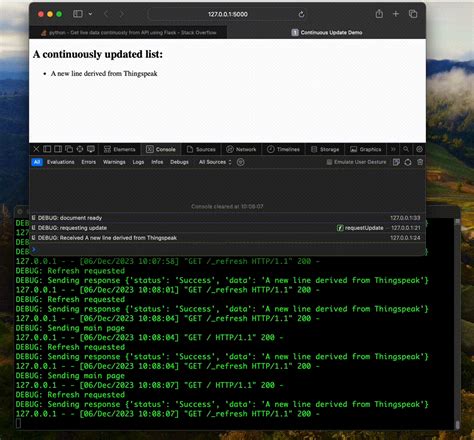 Fixed Get Live Data Continuosly From Api Using Flask ~ Pythonfixing