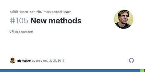 new methods · issue 105 · scikit learn contrib imbalanced learn · github