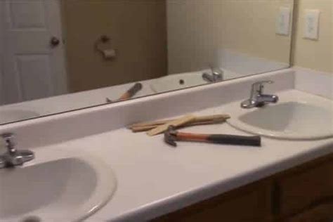 How To Remove Wall Mirror In Bathroom