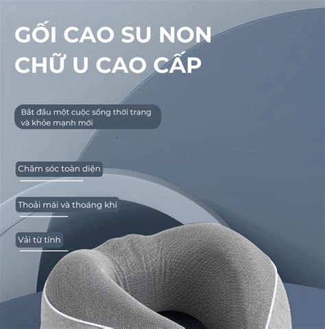 Gối Kê Cổ Chữ U Cao Cấp RESTLUX Cao Su Non Cao Cấp Thiết Kế Công Thái Học Cho Dân Văn Phòng, Đi ...