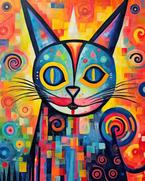 Premium Photo Cat In Abstract Art