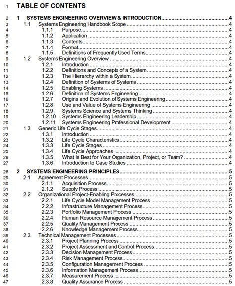 envisioned detailed se handbook structure part 1 download scientific