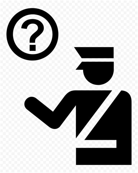 Security Agent Question Mark Black Icon Hd Png Citypng