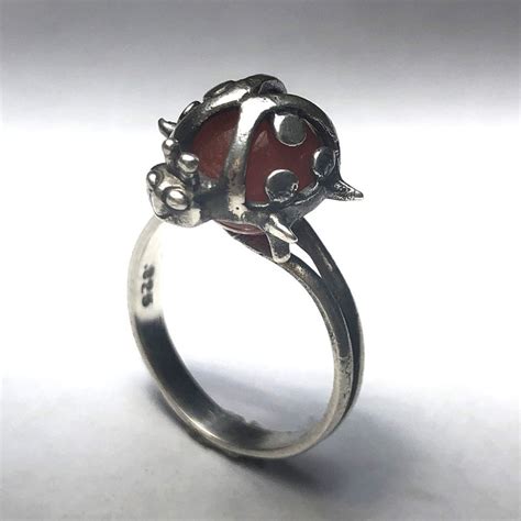 Ladybug Ring Etsy