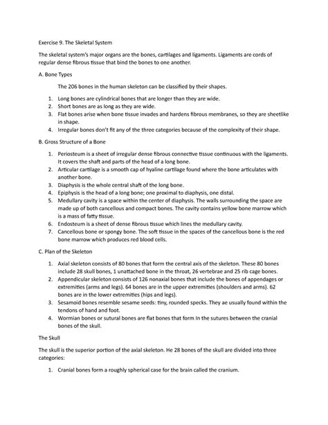 LAB Notes 3 The Skeletal System Anatomy And Physiology UPHSD Studocu