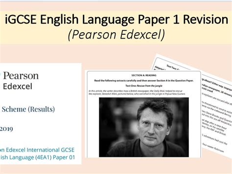 IGCSE English Language Paper 1 Revision Pearson Edexcel Teaching Resources
