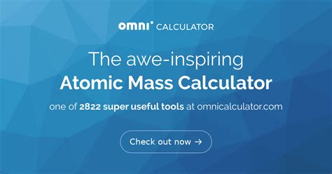 Atomic Mass Calculator Atomic Mass Formula