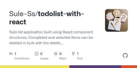 GitHub Sule Ss Todolist With React Todo List Application Built Using React Component