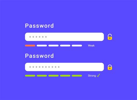 Password Reliability Indicator Weak Royalty Free Vector