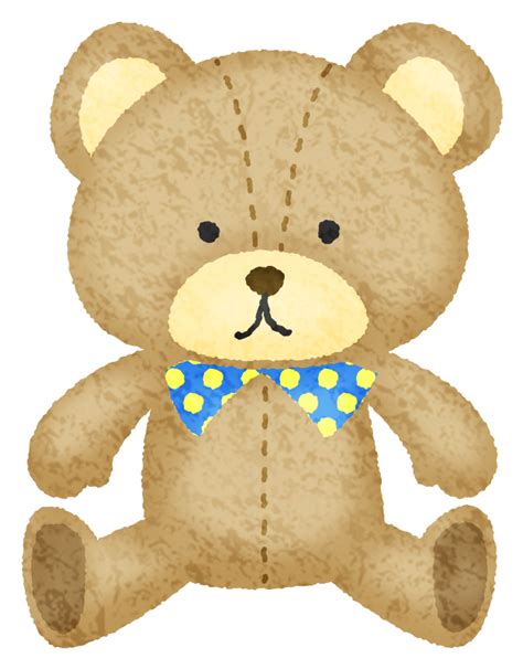 熊のぬいぐるみの無料イラスト フリーイラスト素材集 ジャパクリップ
