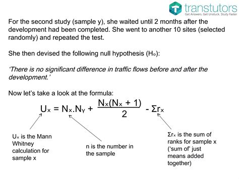 Mann Whitney U Test Statistics Ppt