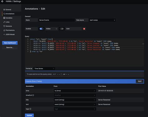 Grafana Data Source For Sap Hana® Grafana Enterprise Plugins Documentation