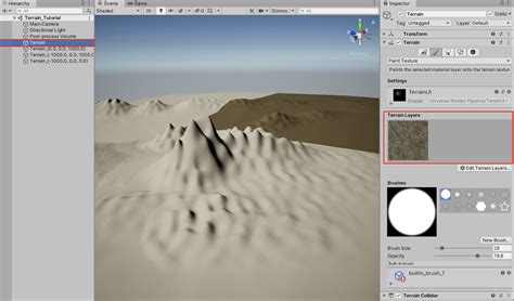 使用terrain Editor Unity Learn