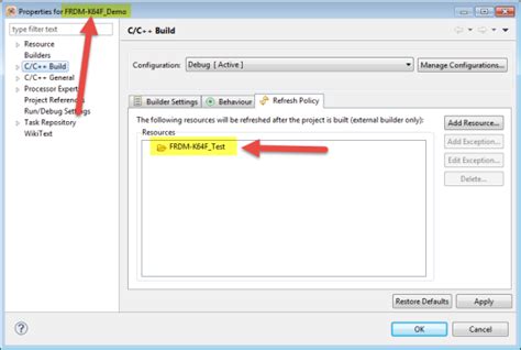 Eclipse Project ‘refresh Policy Broken Incremental Build With External Make Mcu On Eclipse