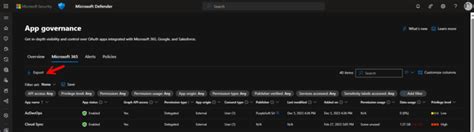 Microsoft Defender For Cloud Apps Permissions Filter And Export