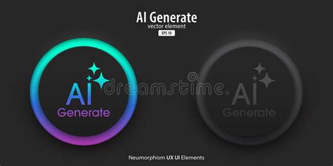 Generative Ai Buttons A Set Of Active And Inactive Black Buttons With