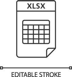 Xlsx File Color Icon Spreadsheet Format Royalty Free Vector