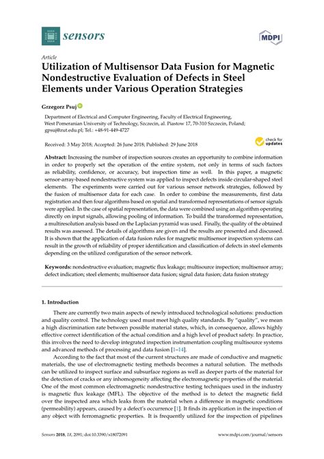 Pdf Utilization Of Multisensor Data Fusion For Magnetic