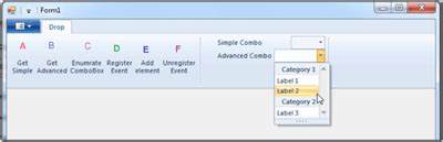 Windows Ribbon For WinForms Part ComboBox CodeProject