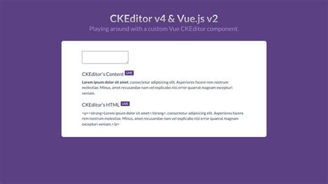 Ckeditor V4 And Vuejs V2