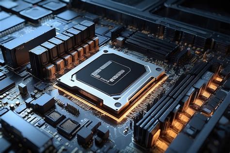 Premium Photo CPU Socket On The Motherboard Toned Image