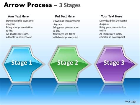 Arrow Process Stages PowerPoint Presentation Templates PPT Template Themes PowerPoint