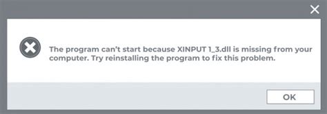 How To Fix ‘the Code Execution Cannot Proceed Because Xinput13dll Was