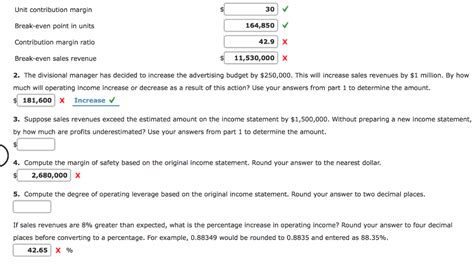 Solved Contribution Margin Break Even Units Break Even Chegg