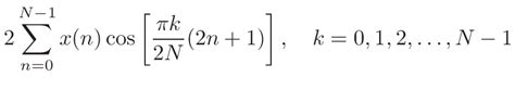 The Discrete Cosine Transform DCT