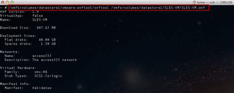 how to deploy an ovf ova in the esxi shell