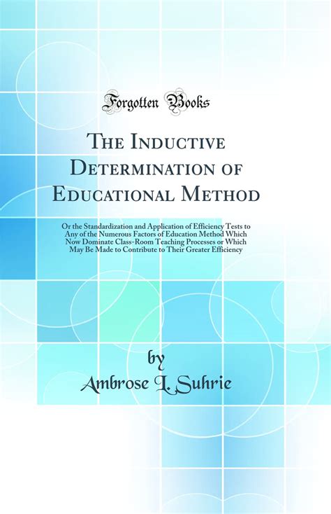 Buy The Inductive Determination Of Educational Method Or The