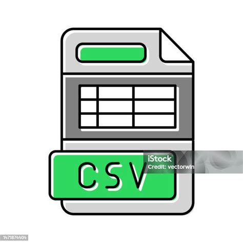 Csv 파일 형식 문서 색상 아이콘 벡터 일러스트 레이 션 0명에 대한 스톡 벡터 아트 및 기타 이미지 0명 Html