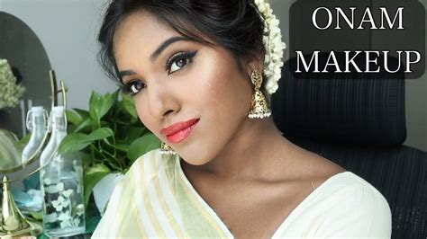 EASY ONAM MAKEUP TUTORIAL for DARK SKIN | Nikki Charms 2022 - YouTube