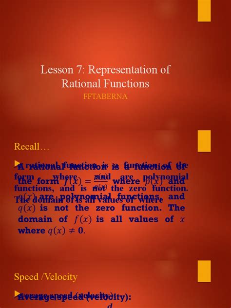 Lesson 7 Representation Of Rational Functions Pdf Function Mathematics Resistor