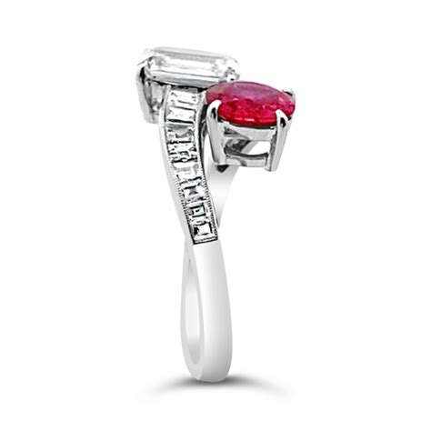 Ruby And Diamond Bypass Ring Craiger Drake Designs®