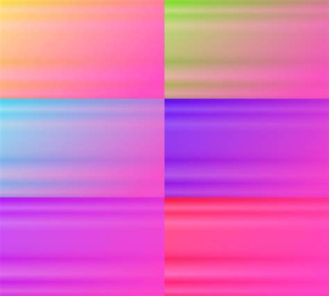 Six Sets Of Pink Horizontal Gradient Abstract Background Blur Modern And Color Style Yellow