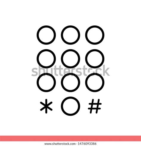 Keypad Vector Icon Number Symbol Simple Stock Vector Royalty Free 1476093386 Shutterstock