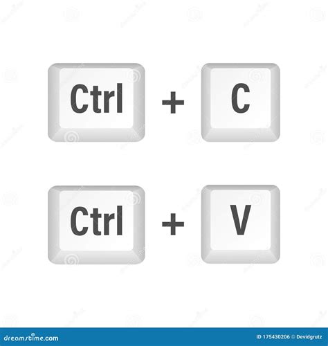 Ctrl C And Ctrl V Computer Keyboard Buttons Desktop Interface Web
