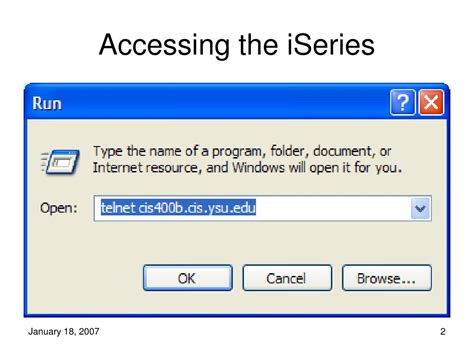Ppt Accessing The Iseries And Some Commands Powerpoint Presentation