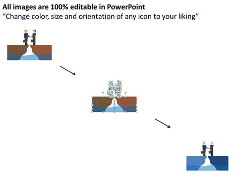Jg Business Peoples With Relationship Bridging Flat Powerpoint Design PowerPoint Slide Clipart