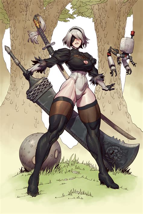 Rule 34 Abs Blindfold Josephvirtuoso Large Weapon Long Sword Nier