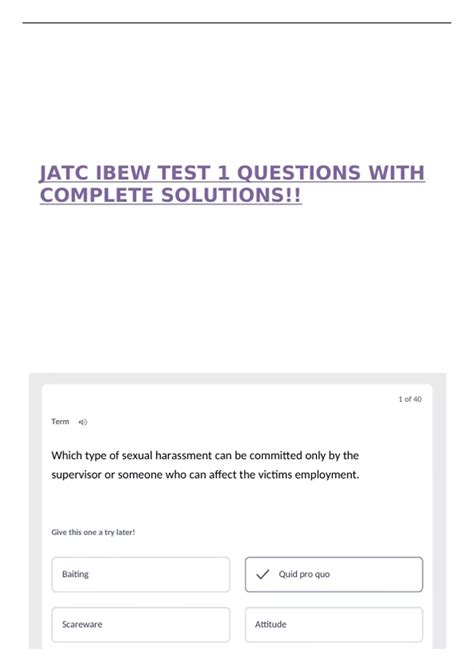 Jatc Ibew Test 1 Questions With Complete Solutions Jatc Ibew Stuvia Us