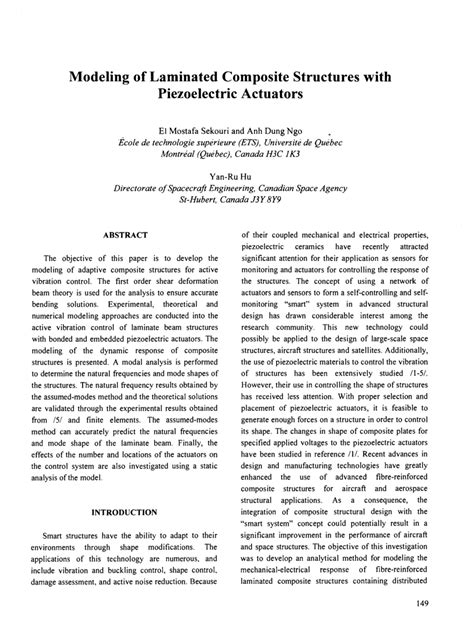 Pdf Modeling Of Laminated Composite Structures With Piezoelectric Actuators