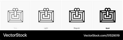 Frame Icon Thin Light Regular And Bold Style Vector Image